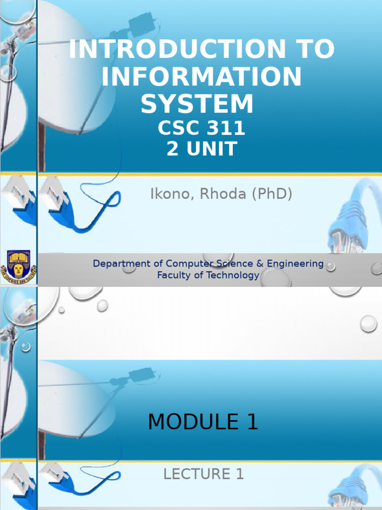 Introduction to Information Systems Course | PDF | Information | System