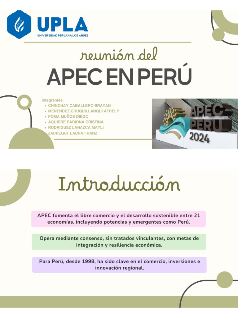 La Reunion Del APE en El Perú | PDF | Cooperacion economica Asia ...