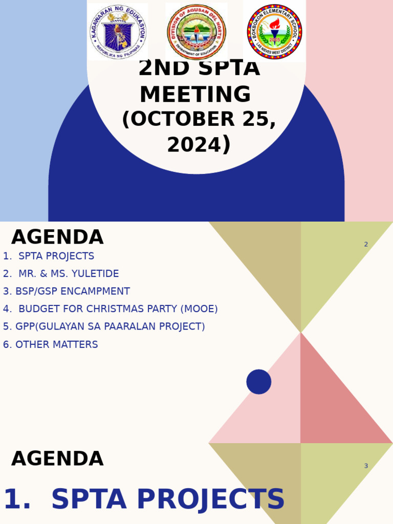 2nd Spta Meeting - October 25, 2024 | PDF