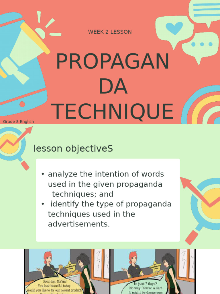G8 WEEK 2 Propaganda Technique | PDF | Propaganda | Advertising