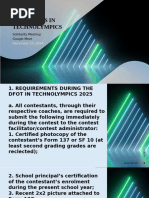 DFOT Technolympics Guidelines 2025 | PDF | Cuisine | Foods