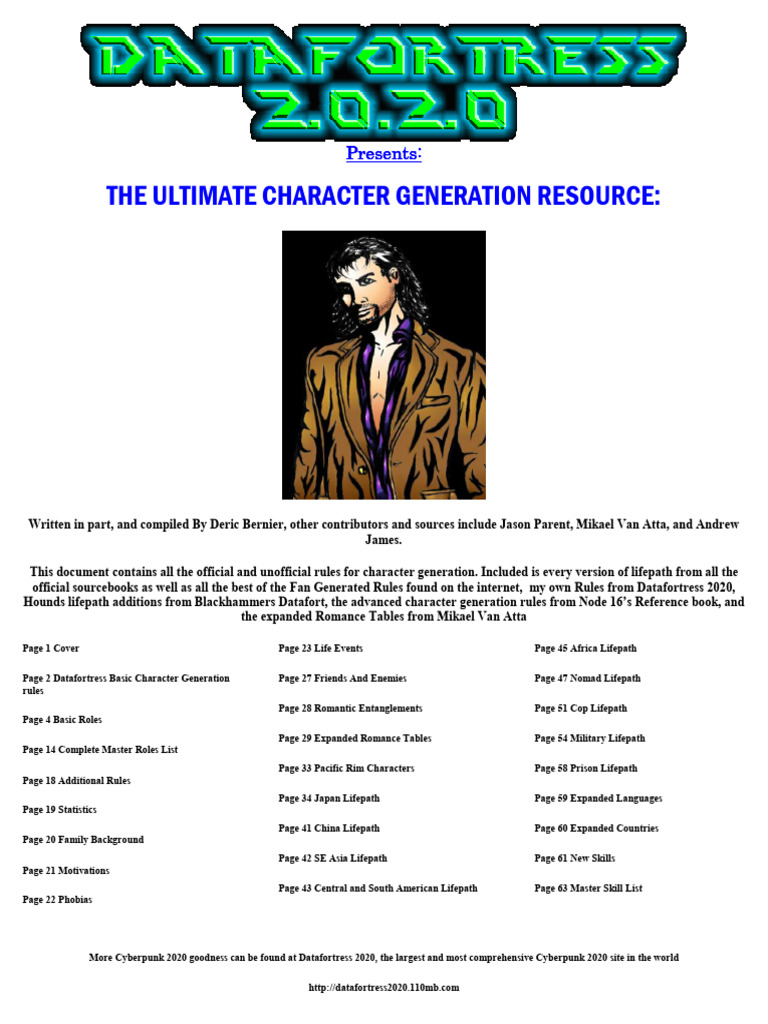 Cyberpunk Character Creation Guide | PDF | Romance (Love)