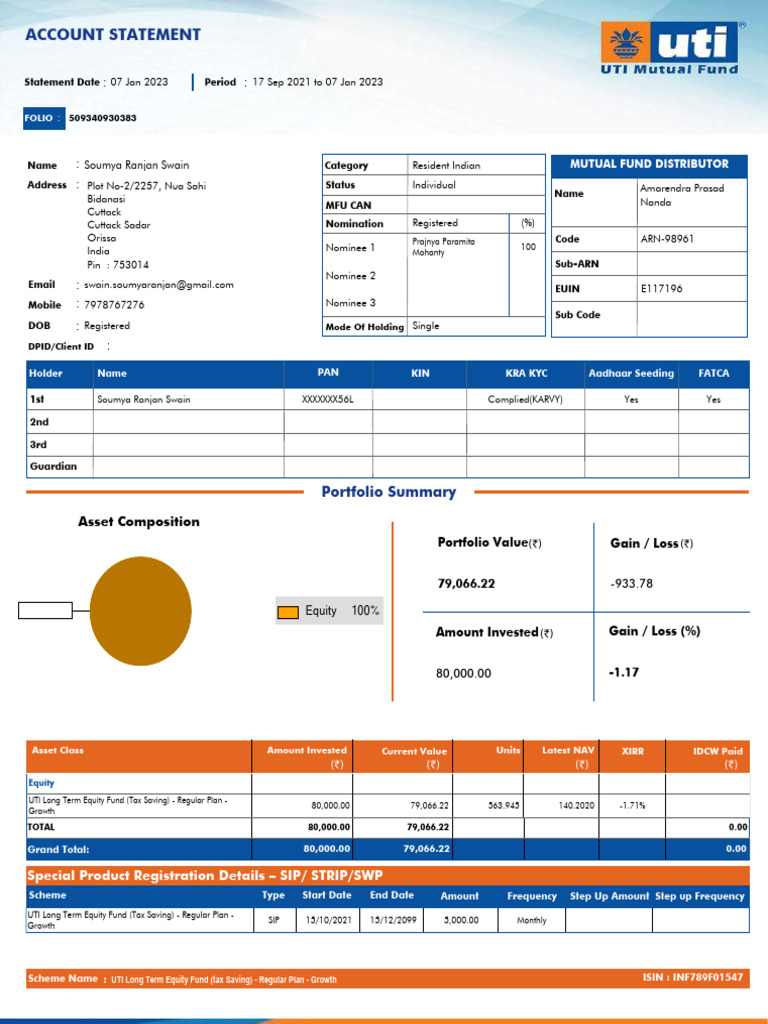 UTI MF_2022-23 | PDF | Investing | Financial Services