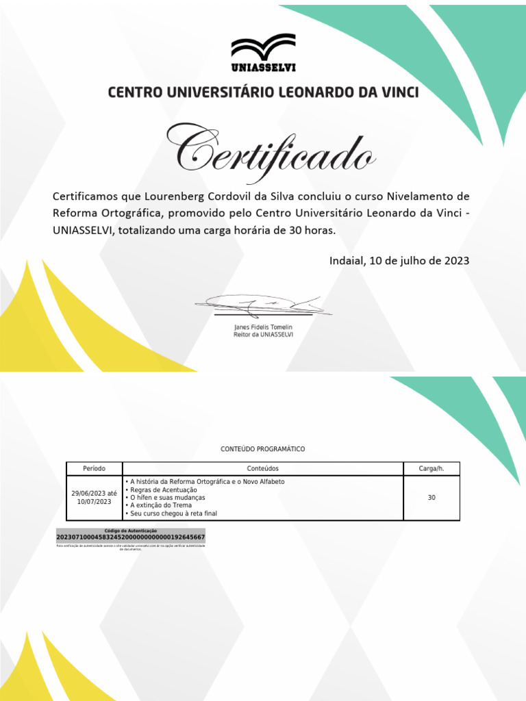 Nivelamento Ortográfico | PDF