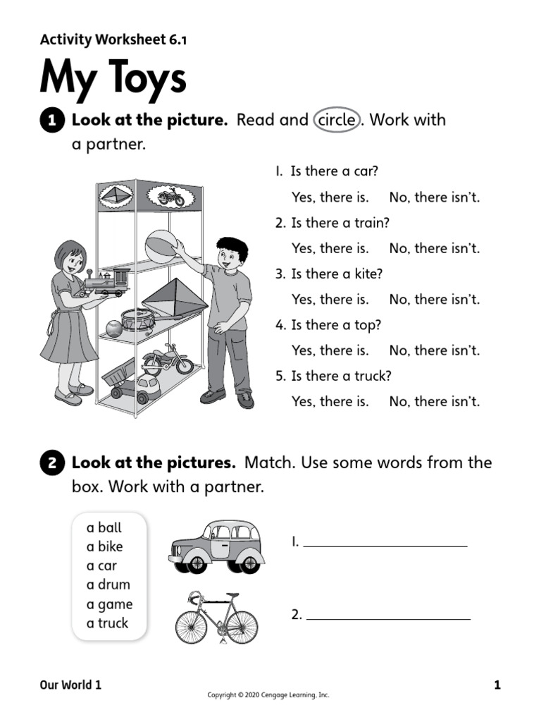 OurWorld AmE L1 StudentWorksheets Unit6 | PDF | Toys