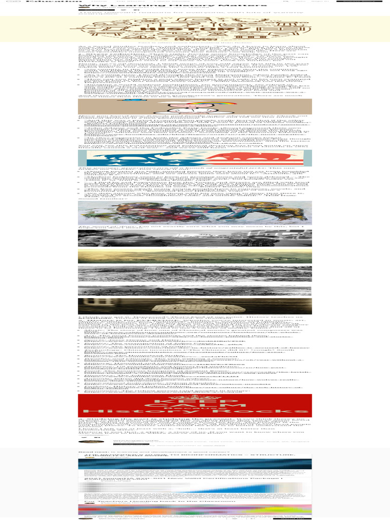 Why Learning History Matters Education | PDF | Bioinformatics