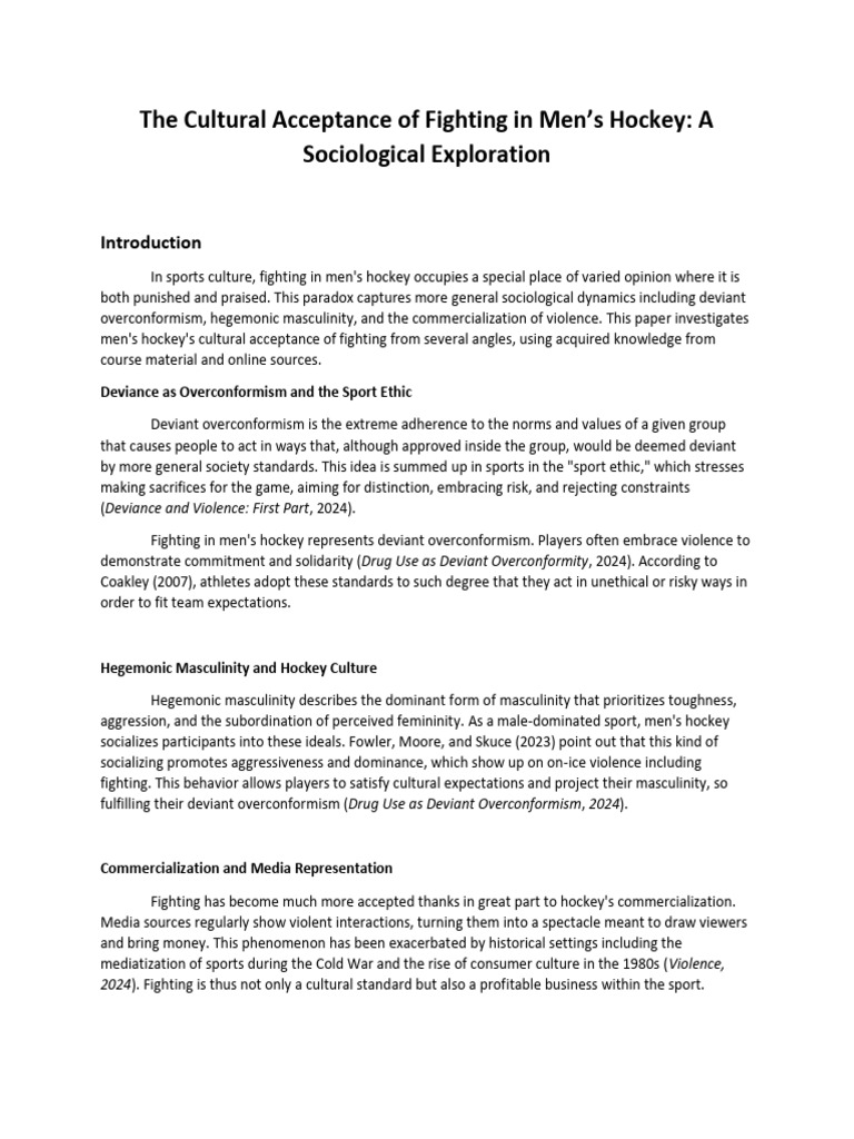 The Cultural Acceptance of Fighting in Men | PDF | Deviance (Sociology ...