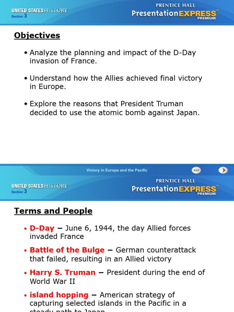 C15S3--Victory in Europe and the Pacific | PDF | Operation Overlord ...