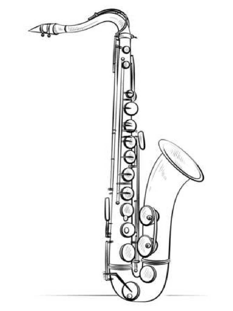 saxophone-coloring-page | PDF