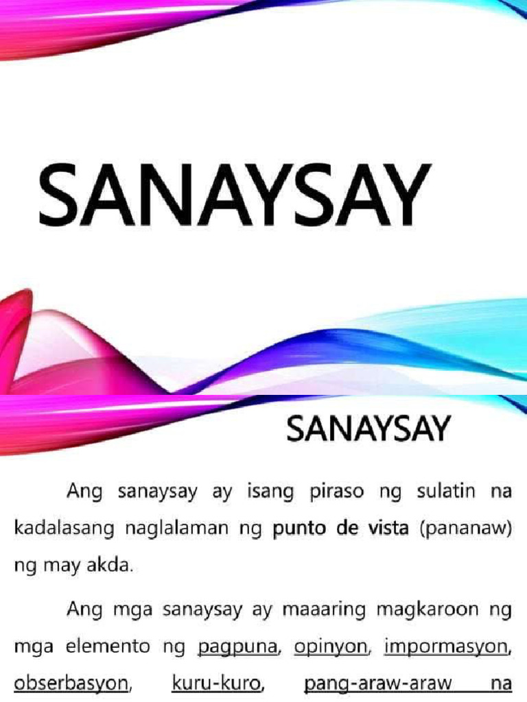 SANAYSAY | PDF