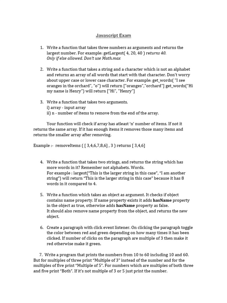 Jsexam Pdf String Computer Science Computer Programming