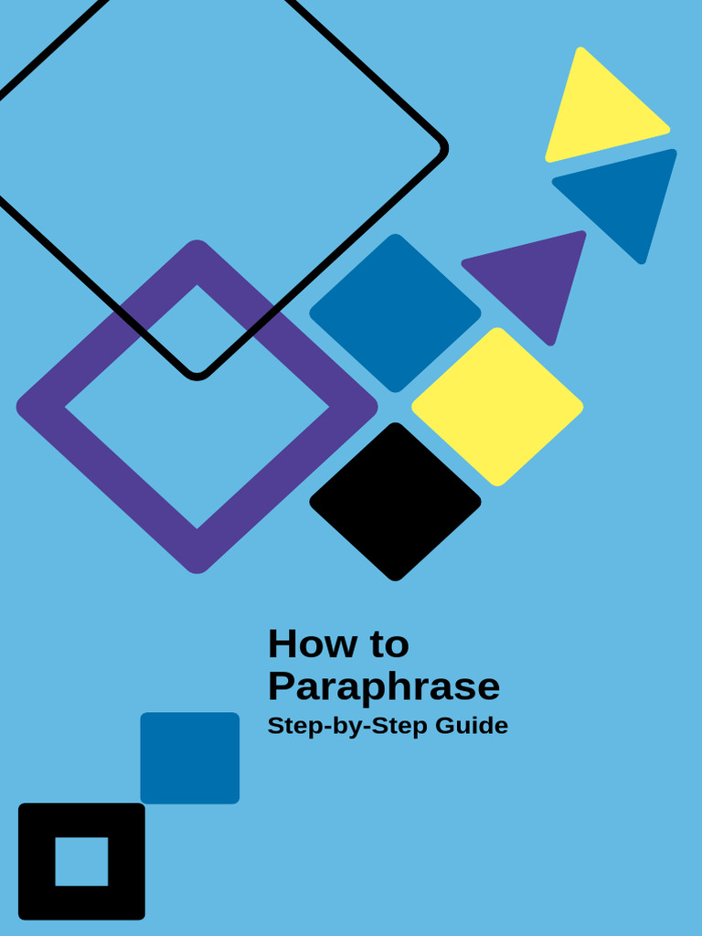 How To Paraphrase | PDF