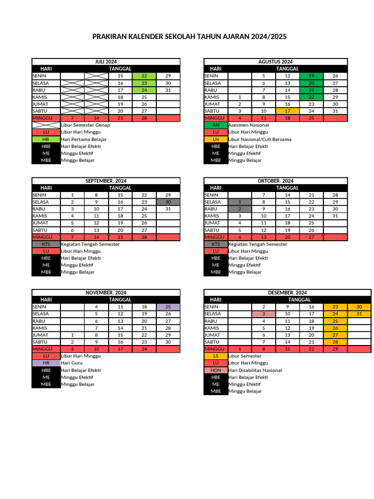 Contoh Kalender Utk Smalb | PDF