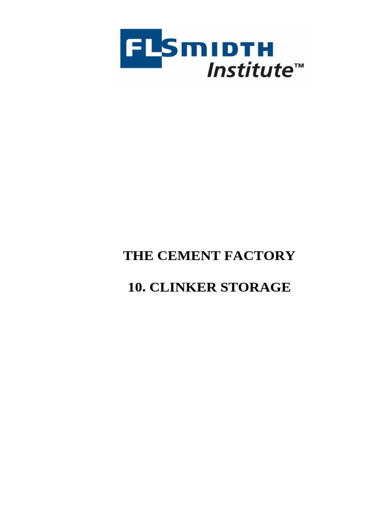 10-Clinker Storage | PDF | Cement | Concrete