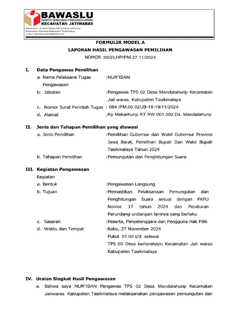 LHP Putungsura PTPS 02 | PDF