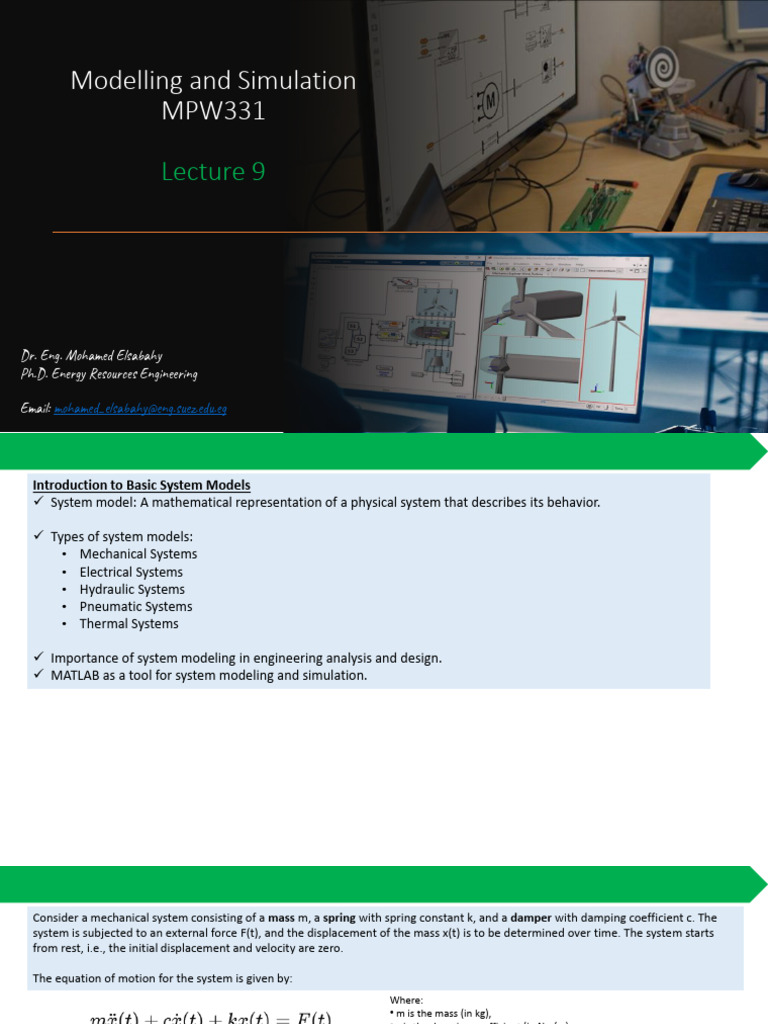 Engineering System Modeling | PDF | Damping | Force