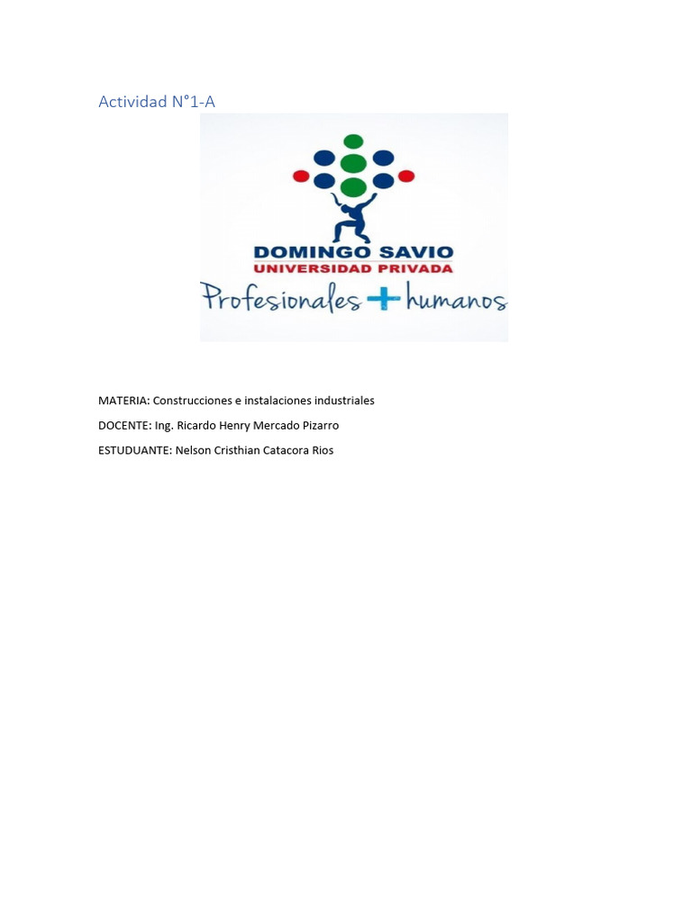 Actividad 1a 1B 1C Construscciones e Instalaciones Indus | PDF