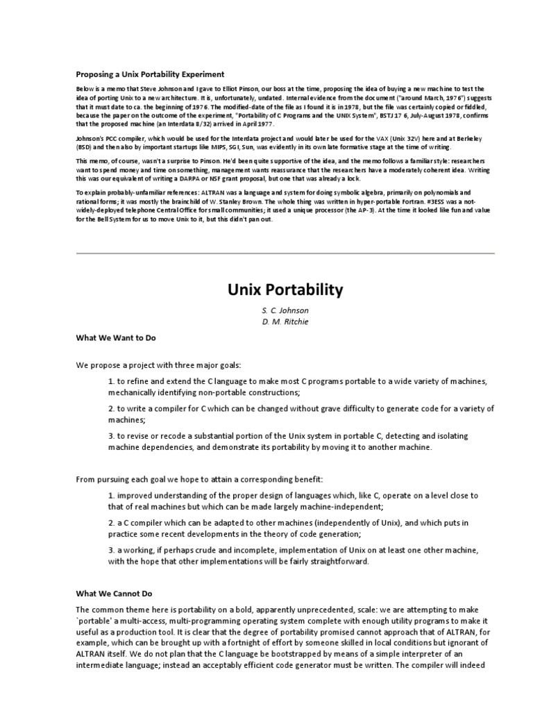 Unix Memo | PDF | C (Programming Language) | Pointer (Computer Programming)