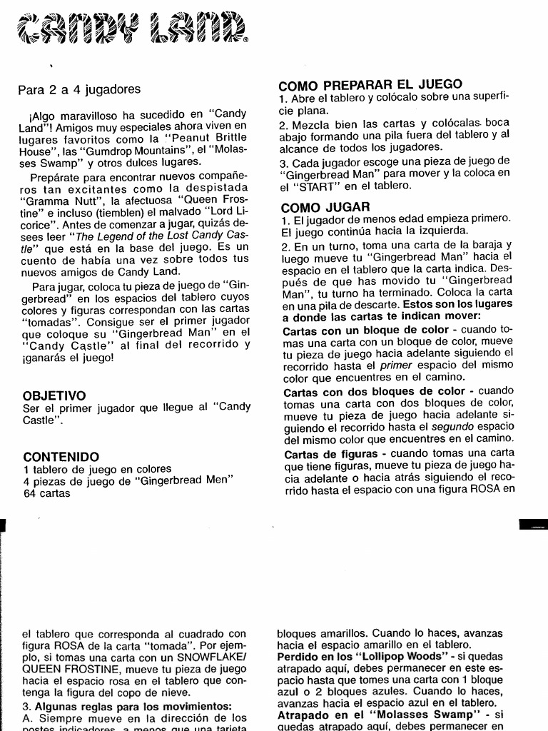 Candyland (Spanish) | PDF