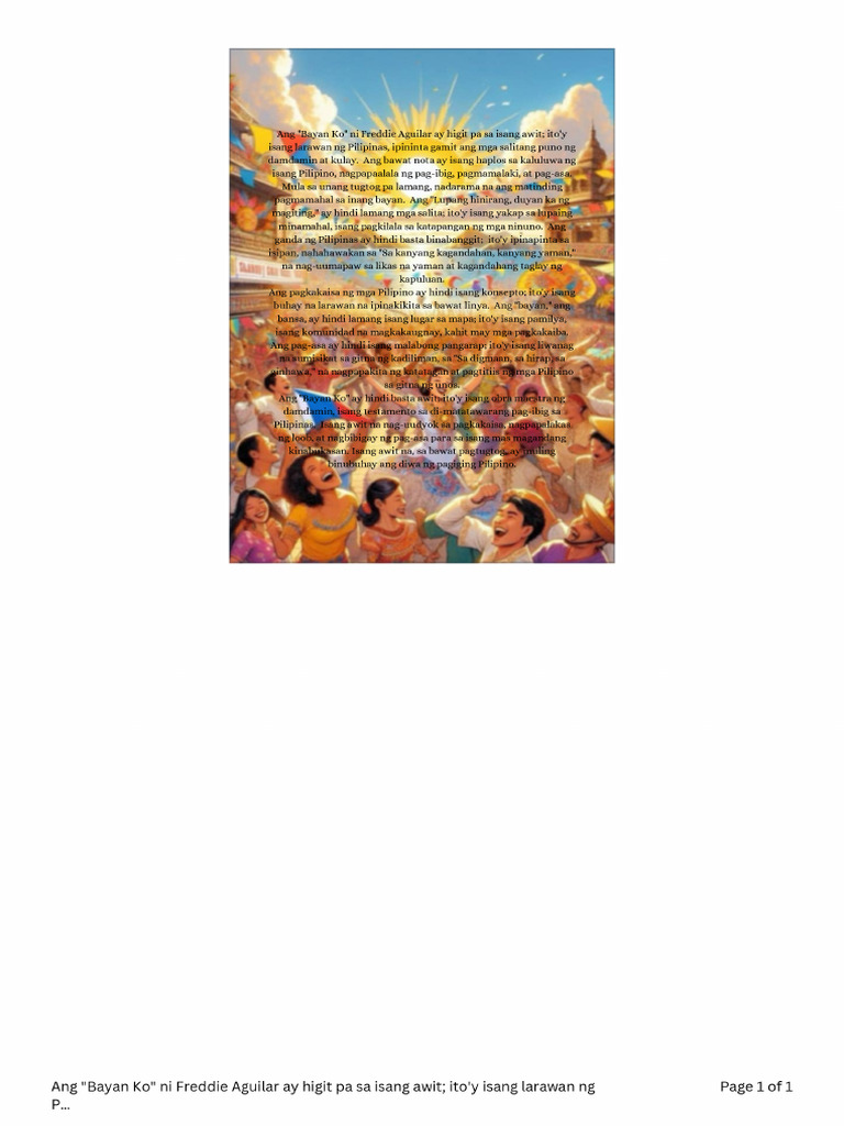 Ang Bayan Ko by Fredie Aguilar | PDF