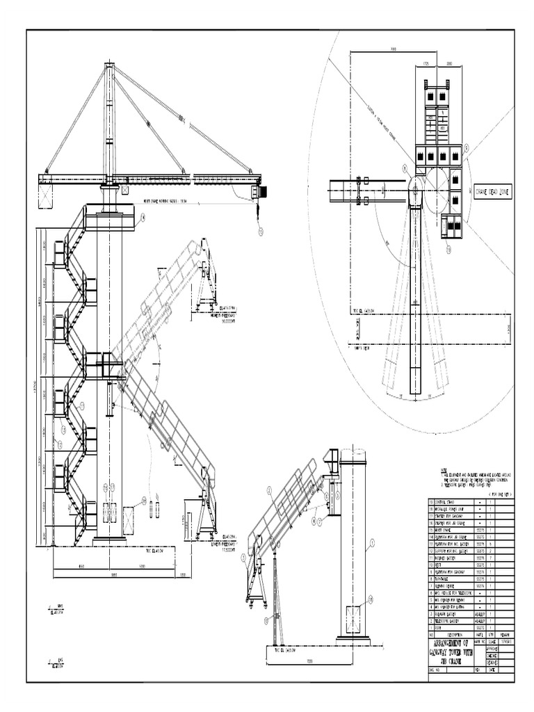 Preliminary GA Drawing Hoist Crane | PDF