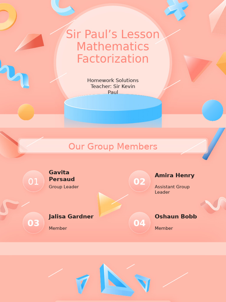 Factorization Homework Solution Group Success | PDF