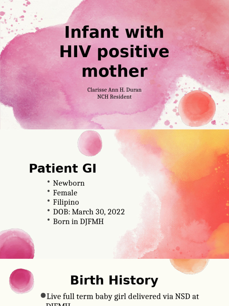 Newborn HIV Exposure Case Study | PDF | Management Of Hiv/Aids | Hiv/Aids