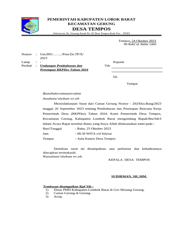 PENYUSUNAN RKPDes 2023 | PDF