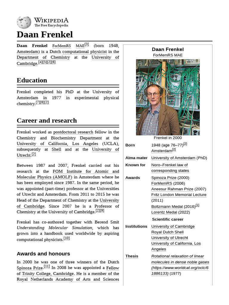 Daan_Frenkel | PDF | Physical Sciences