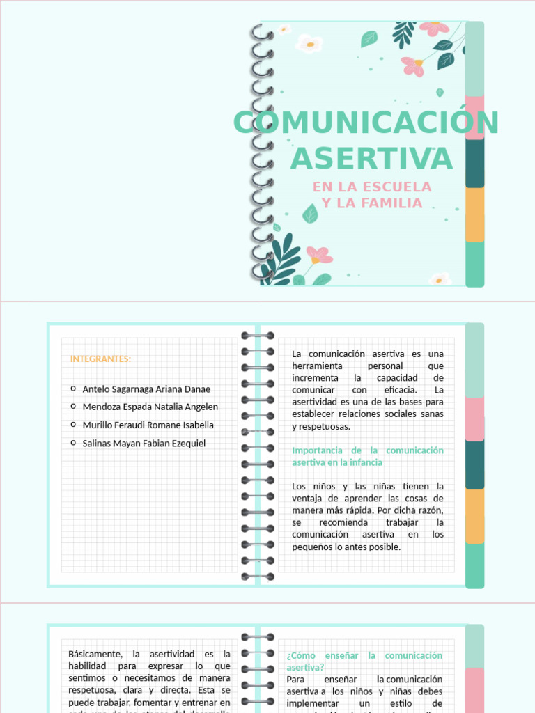 Comunicación Asertiva en Niños y Familias | PDF | Conceptos ...