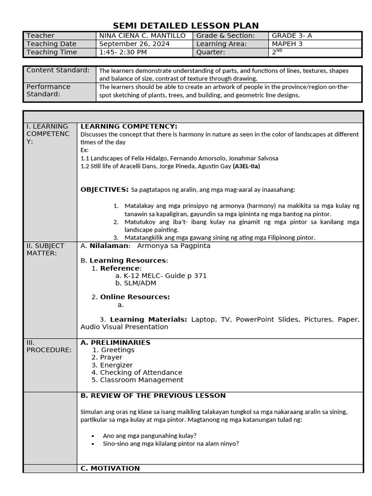 MAPEH Q2- DAY 2 | PDF