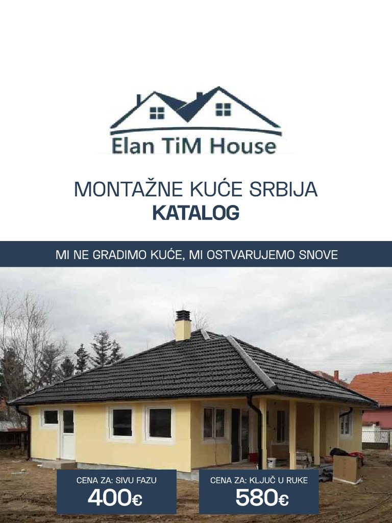Montazne Kuce Srbija Cene I Katalog | PDF