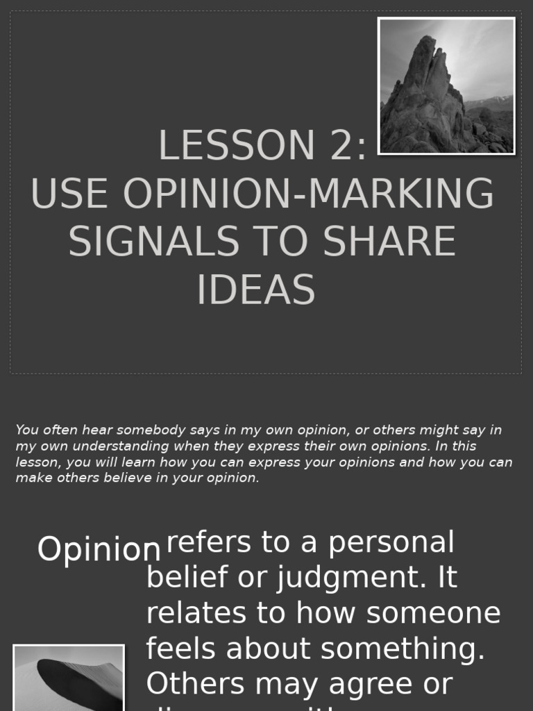 Using Opinion-Marking Signals | PDF