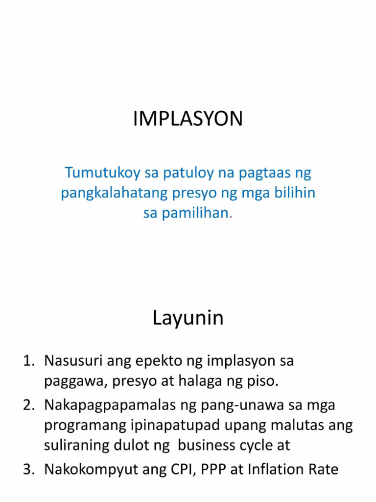 Implasyon 2 | PDF