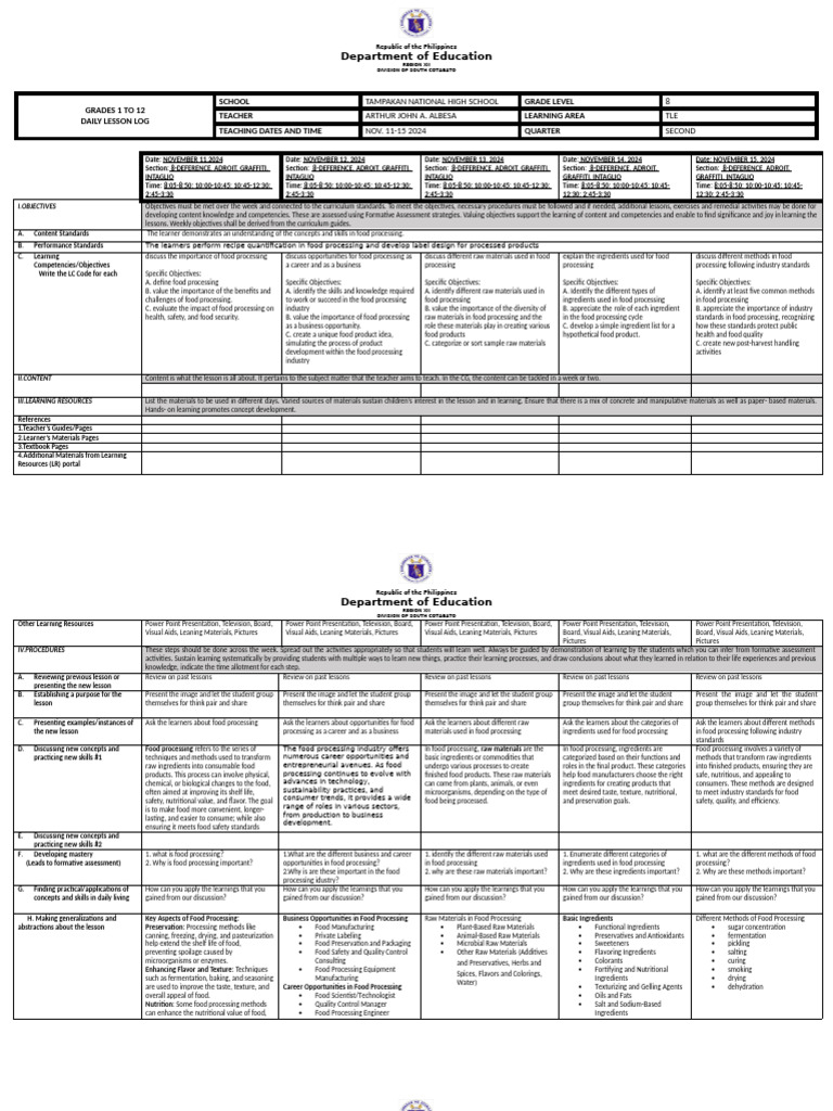 DLL AFA 4 | PDF | Food Processing | Foods