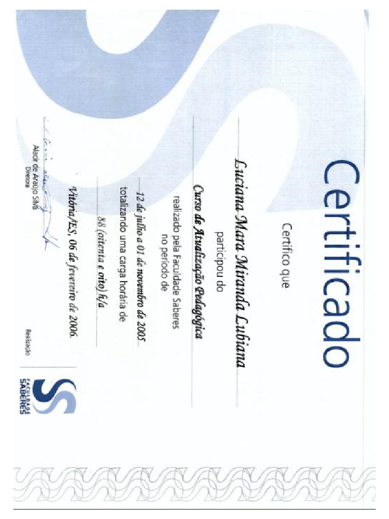 17 - Certificado Saberes | PDF