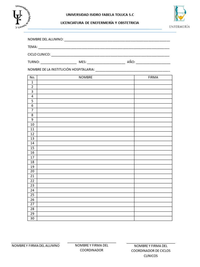 Hoja de Firmas para Charla | PDF