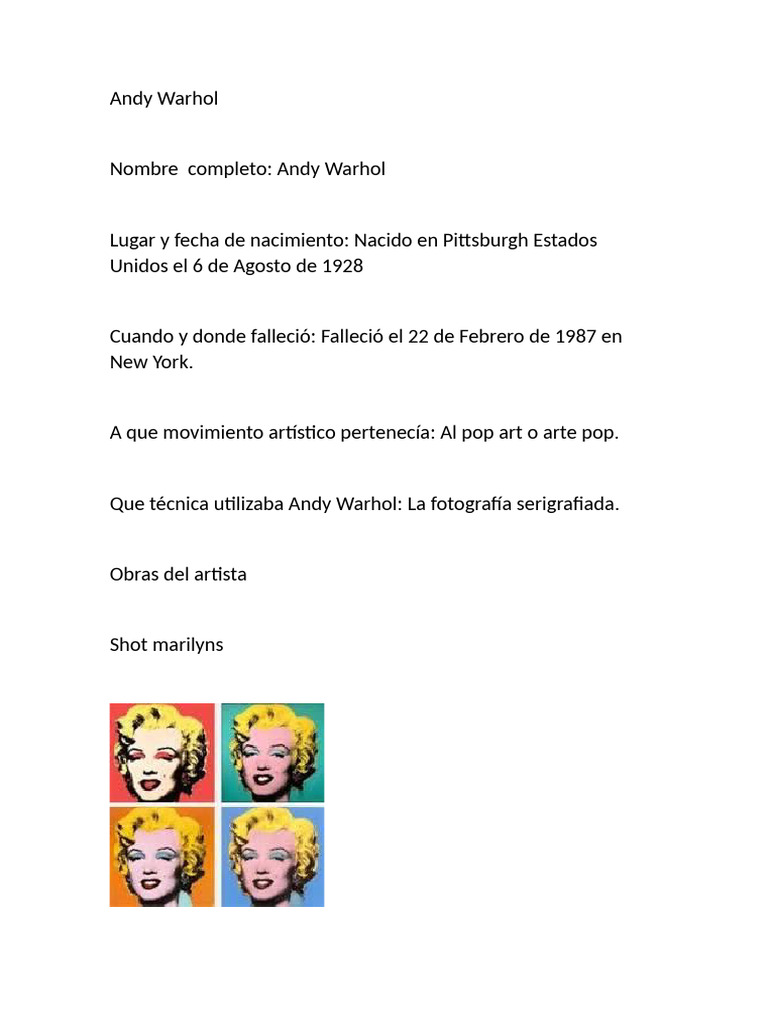 Andy Warhol | PDF