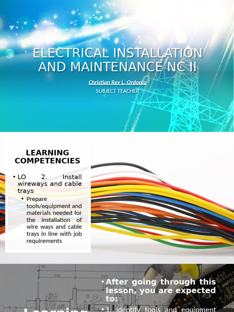 Electrical Installation and Maintenance Nc II Cable Tray | PDF ...