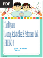 Mga Letrang Nagsisimula Sa Letrang T | PDF