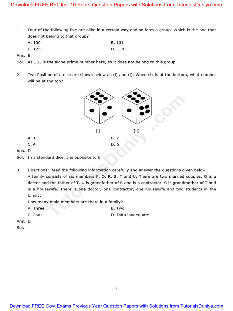 BEL Computer Science Engineering 2 Question Paper | PDF | Routing ...