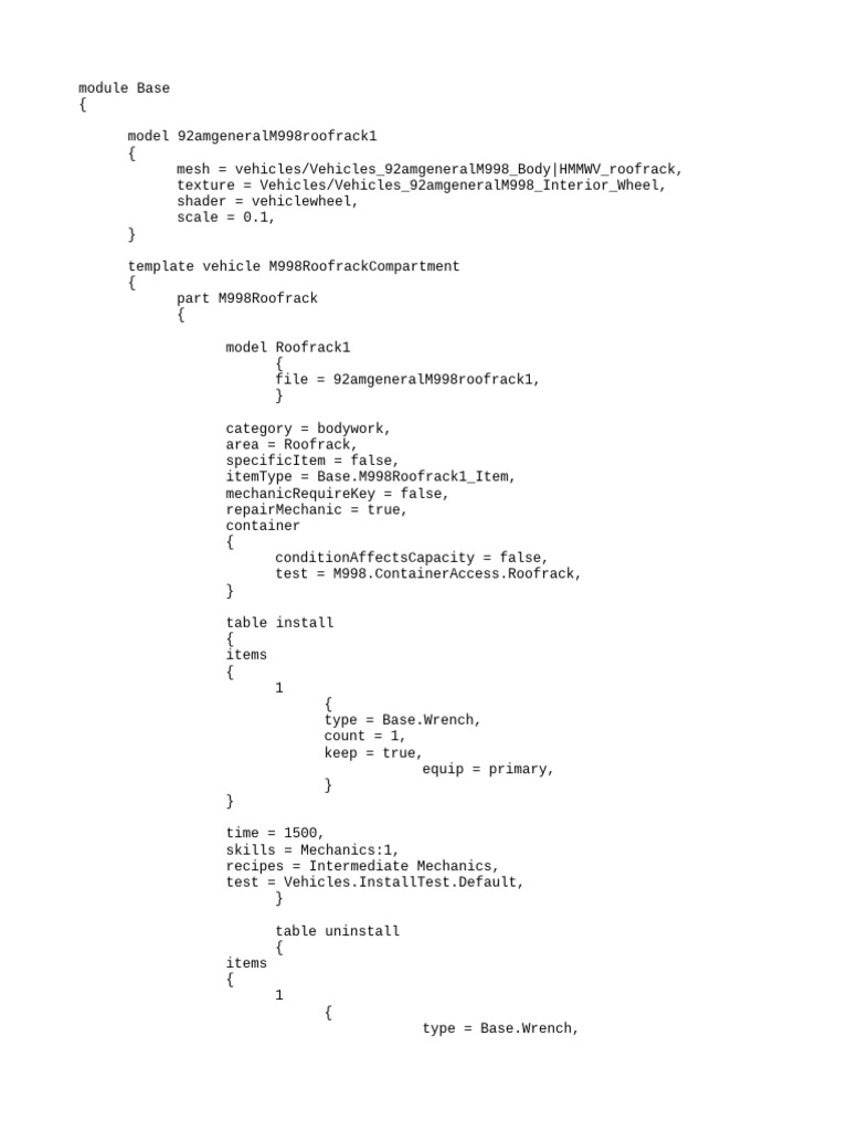 template_M998_roofrack | PDF