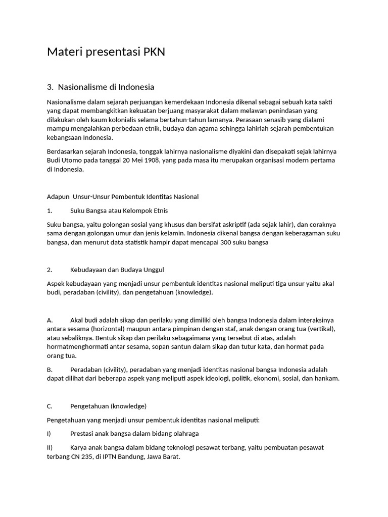 Materi presentasi PKN | PDF