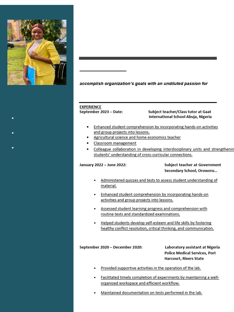 Boma CV PDF 2 | PDF | Teachers | Learning