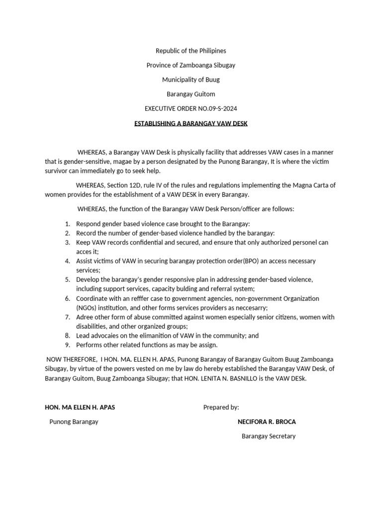 vaw desk | PDF