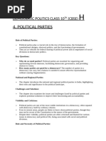 Class 10 Civics Chapter 4 Notes - Political Parties Free PDF | PDF ...