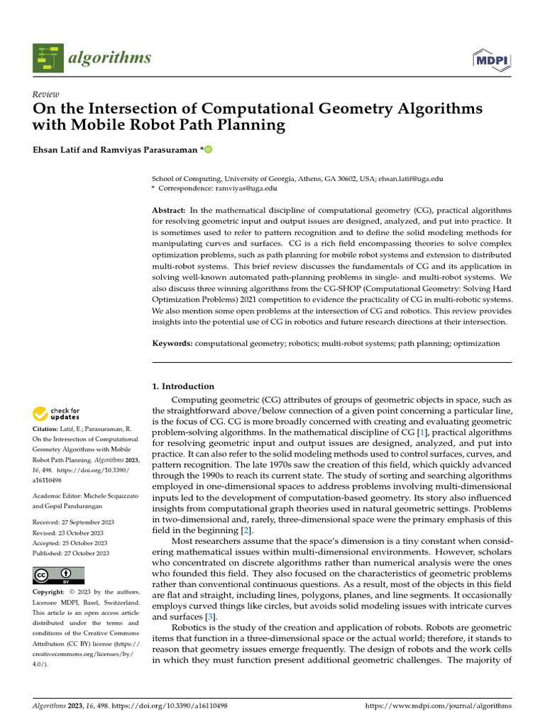 On The Intersection of Computational Geometry Algo | PDF | Geometry | Mathematics