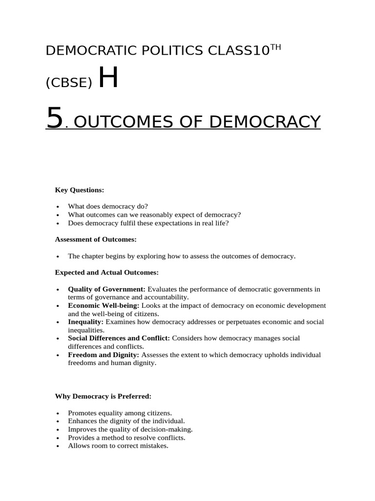 Democratic Politics Class10th 5 | PDF | Democracy | Political Ideologies