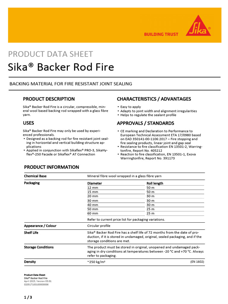 sika_backer_rod_fire | PDF