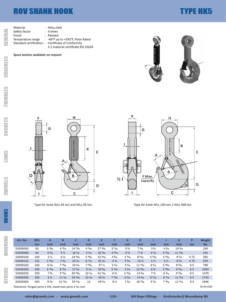 GN ROV Hook hk5 | PDF | Metals